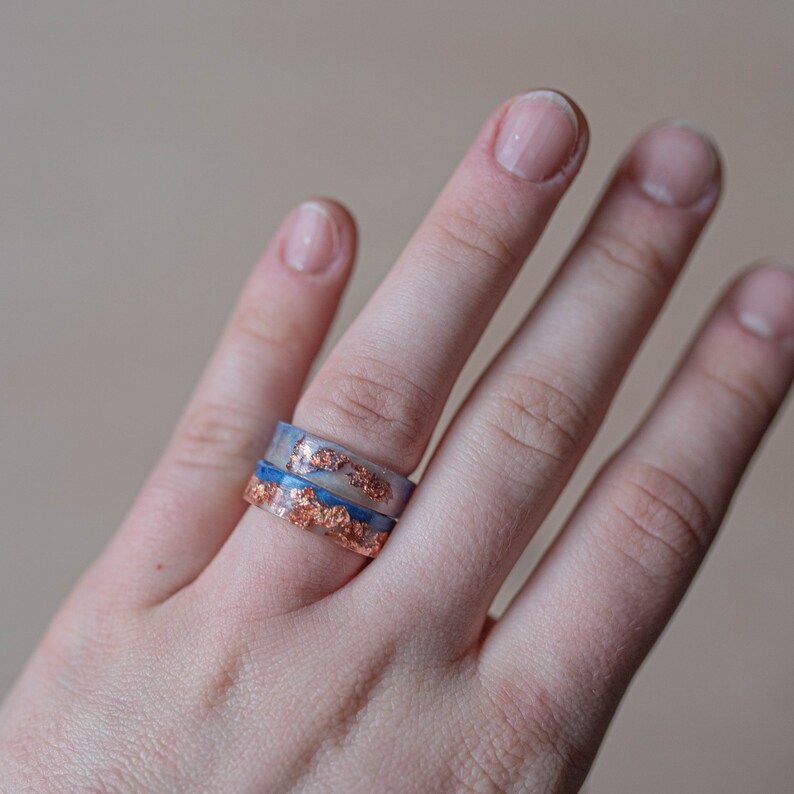 Stackable Ring Set Resin Ring - Etsy