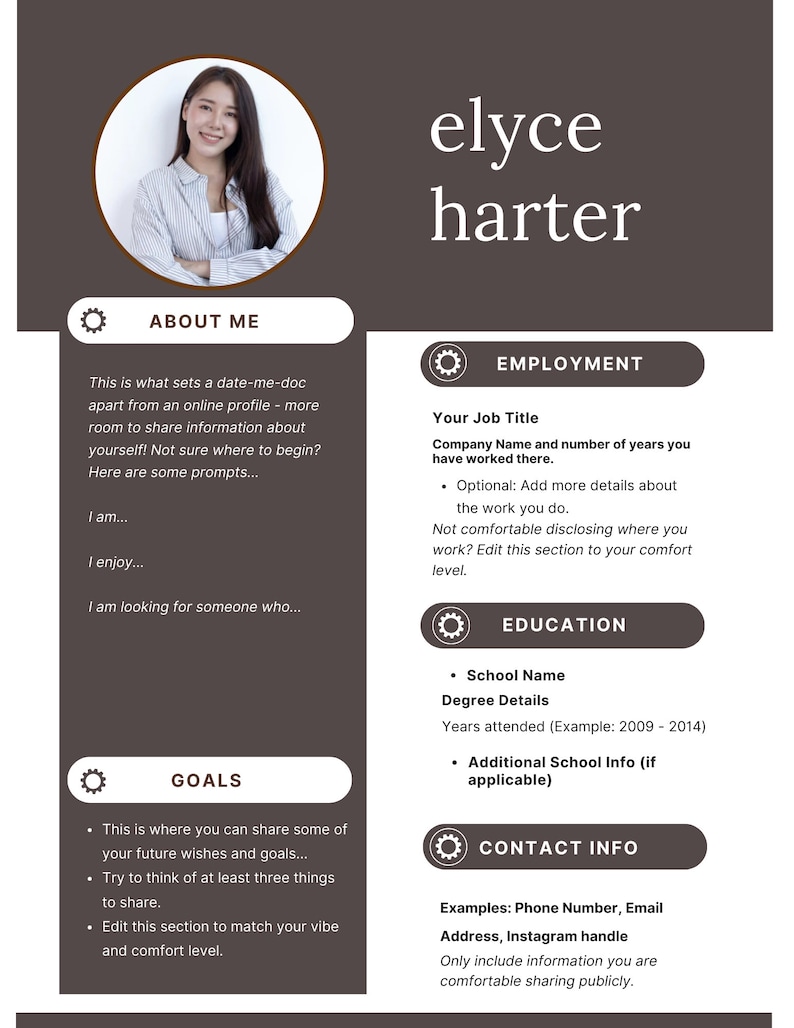 Date-me-doc Personal Resume Template - the Popular Alternative to ...