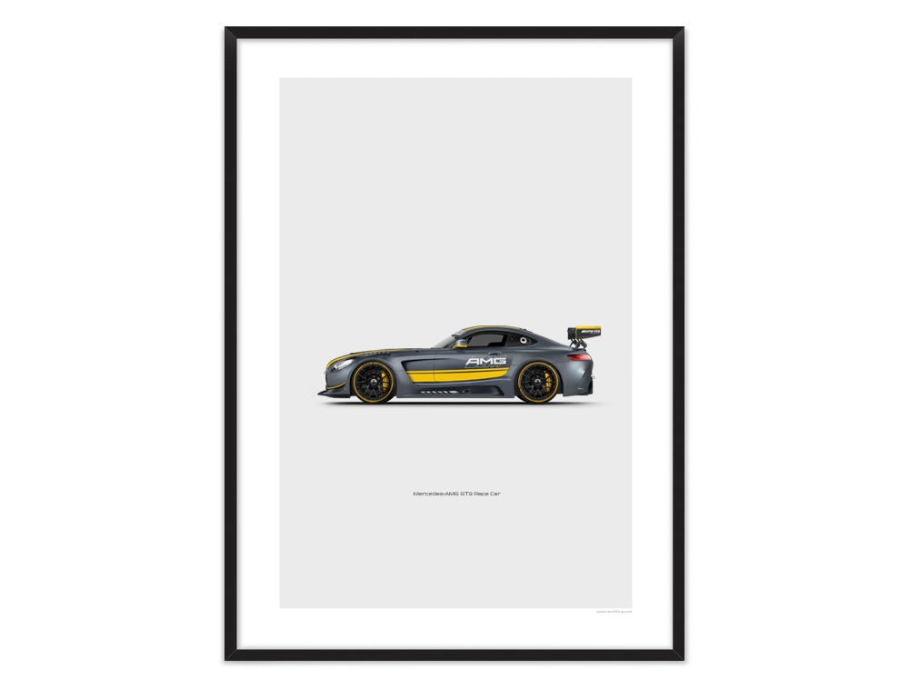 2016 Mercedes AMG GT3 Racing Car Poster - Etsy