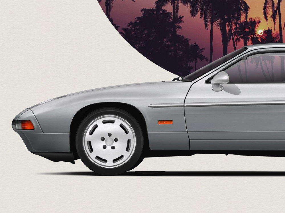 Porsche 928 Scarface Car Poster - Etsy