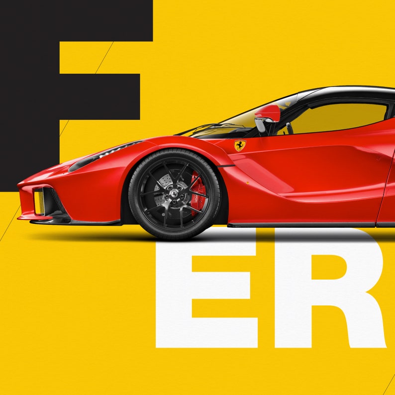 Ferrari Laferrari - Car Poster - Etsy