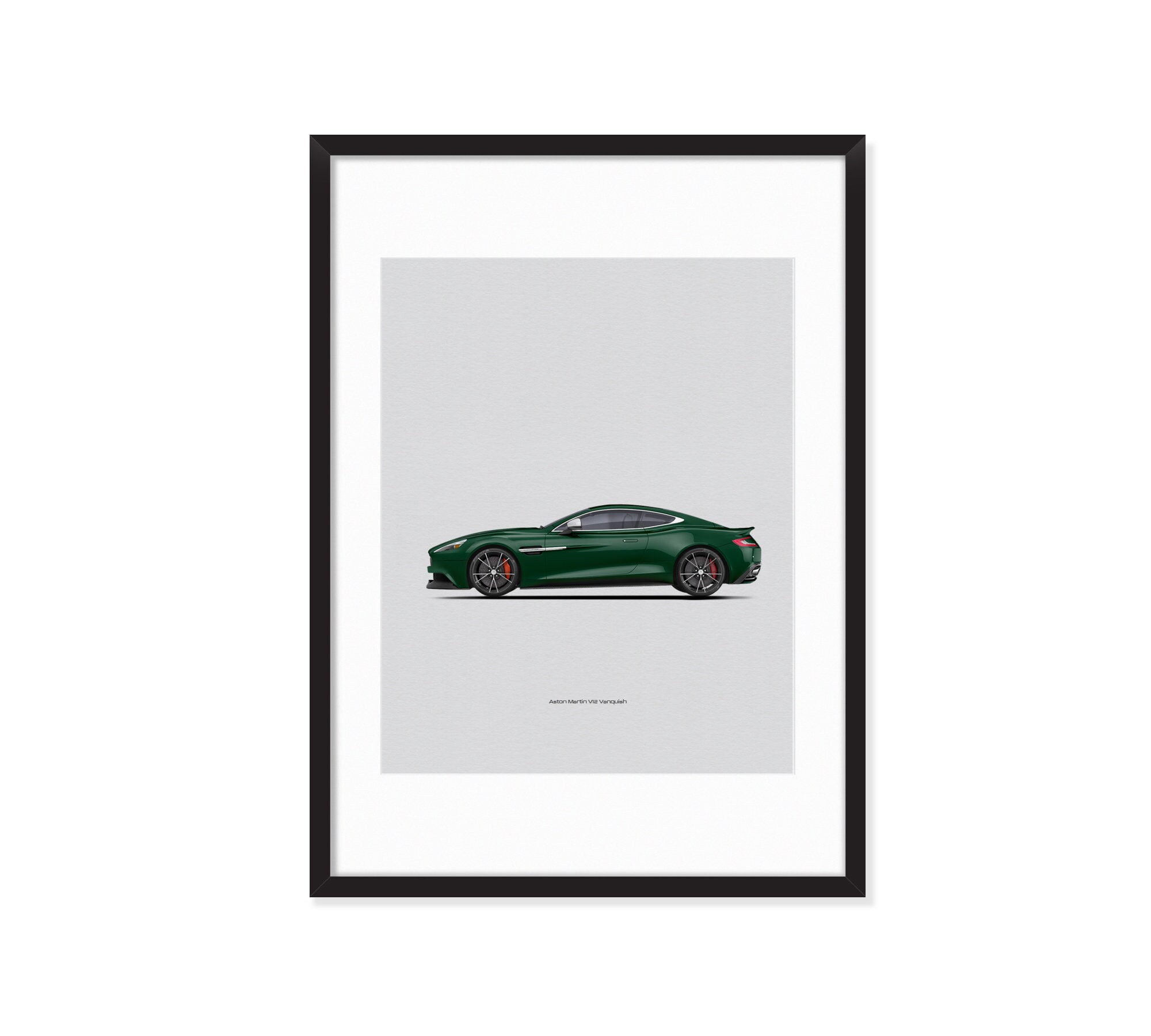 Aston Martin V12 Vanquish in British Racing Green Car Poster - Etsy