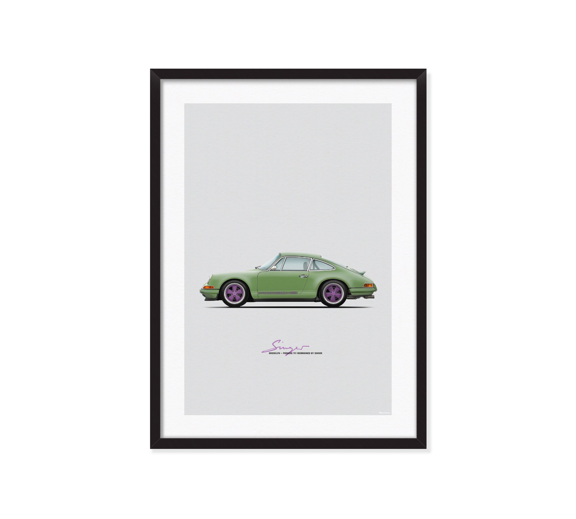 Brooklyn Porsche 911 Reimagined by Singer Car Poster - Etsy