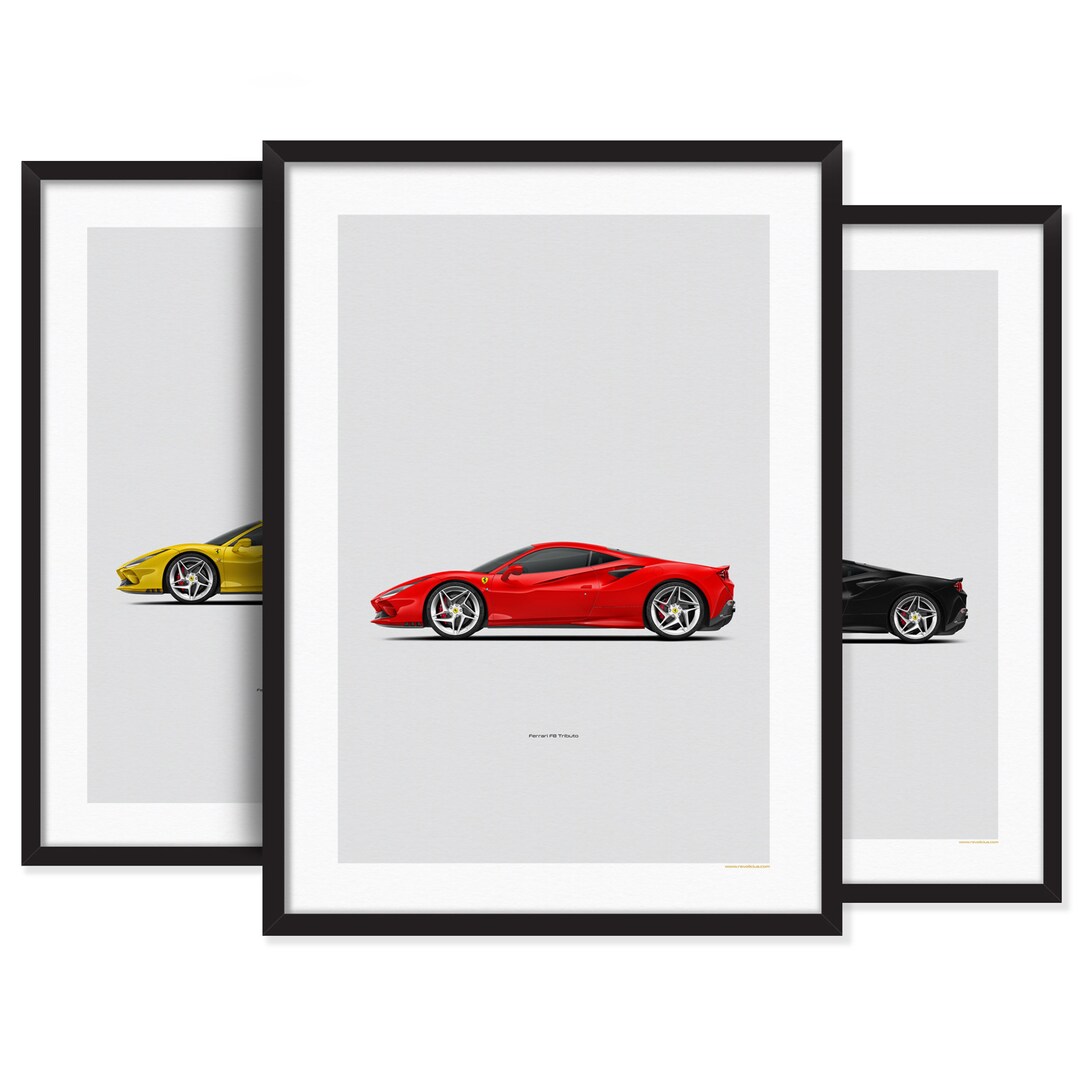 Ferrari F8 Tributo - Car Poster - Etsy
