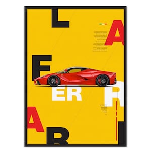 Ferrari Laferrari - Car Poster - Etsy