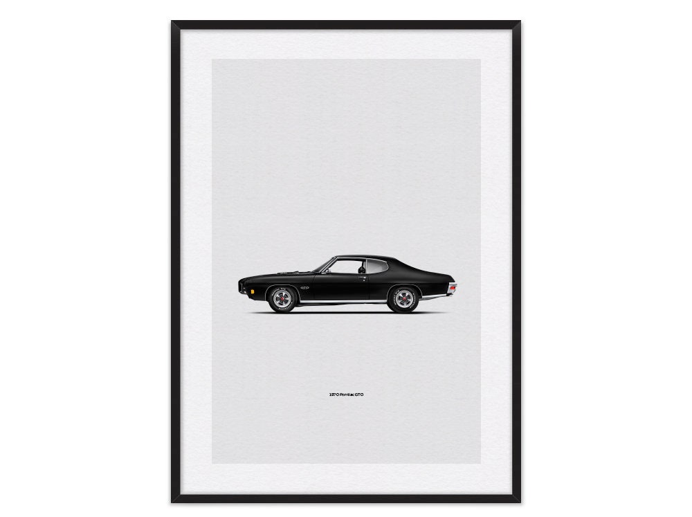 1970 Pontiac GTO - Car Poster, Car Illustration, Car Print - Etsy