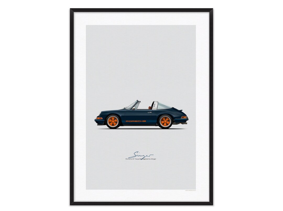 Porsche 911 Targa Reimagined by Singer Car Poster - Etsy