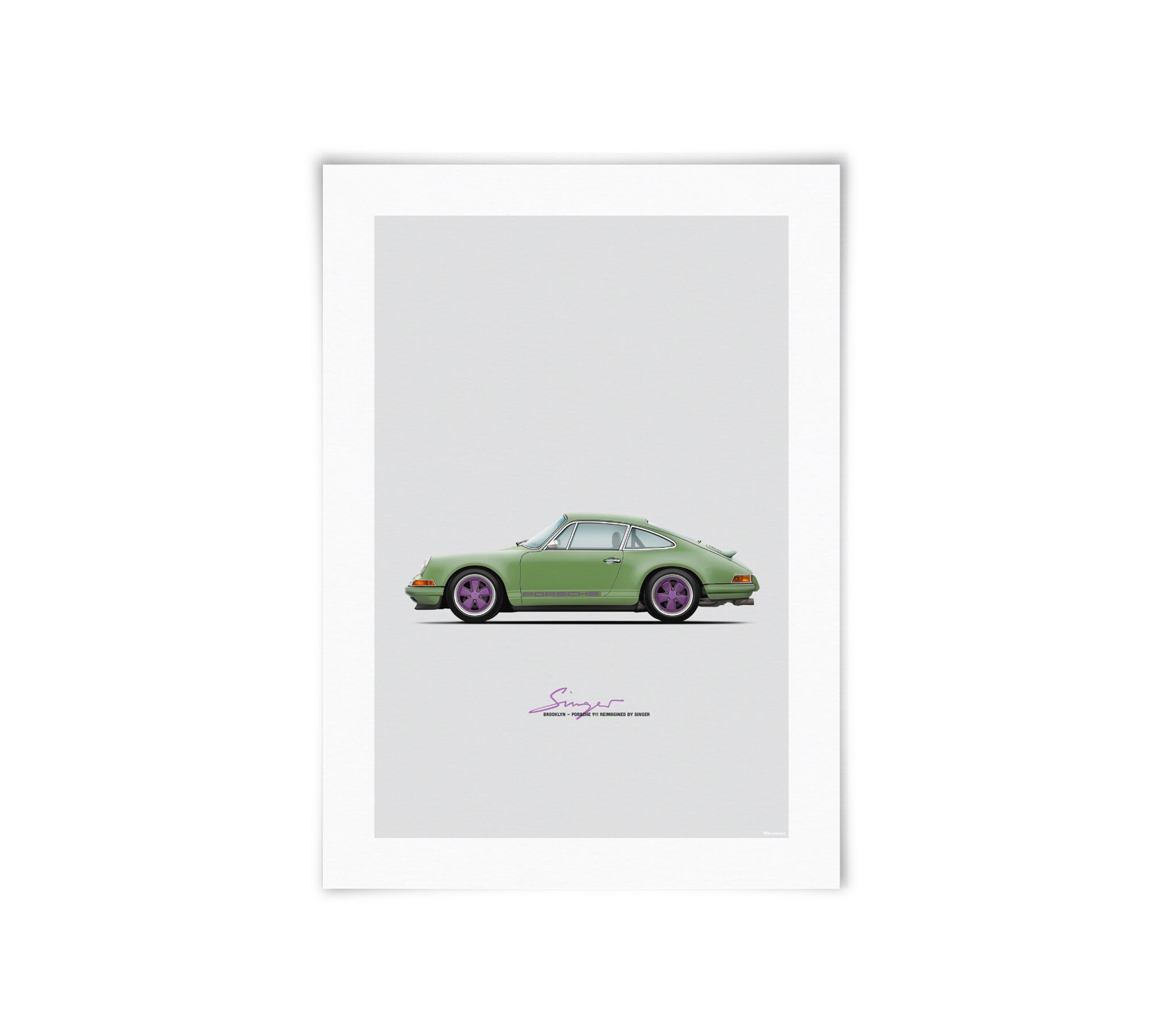 Brooklyn Porsche 911 Reimagined by Singer Car Poster - Etsy