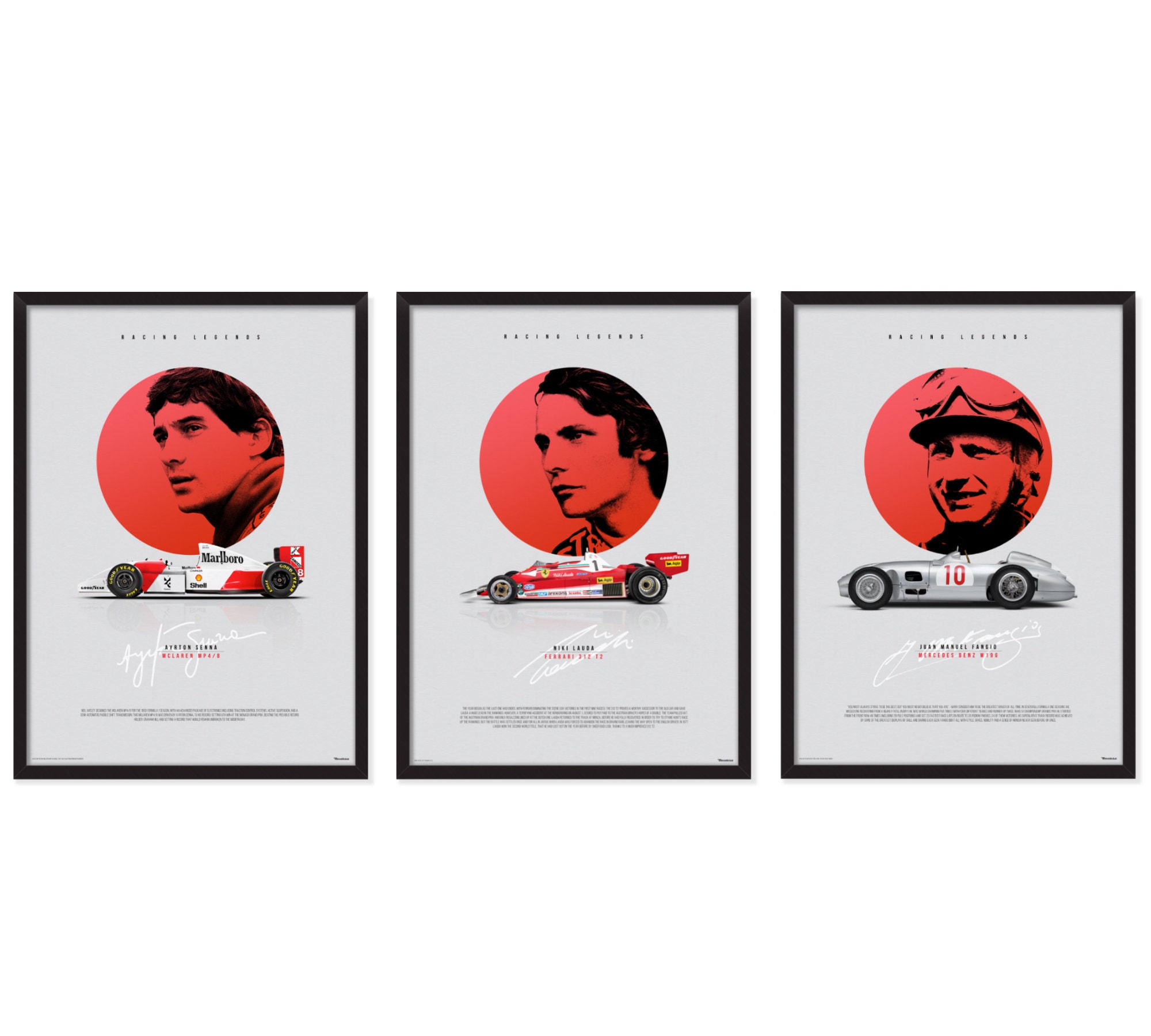 Racing Legends 3 Car Posters Combo - Etsy