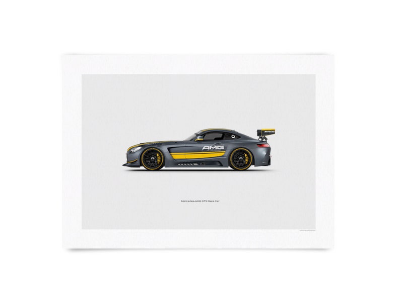 2016 Mercedes AMG GT3 Racing Car Poster - Etsy