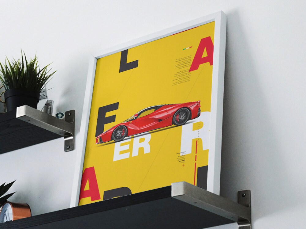 Ferrari Laferrari Car Poster - Etsy