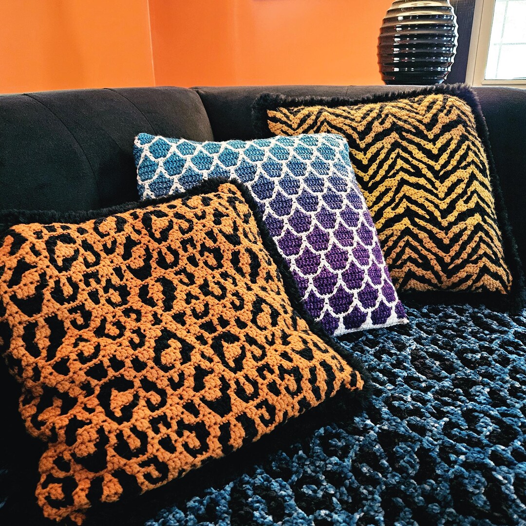Wild Animal Pack Mosaic Crochet Animal Print Patterns by Sixel Design ...