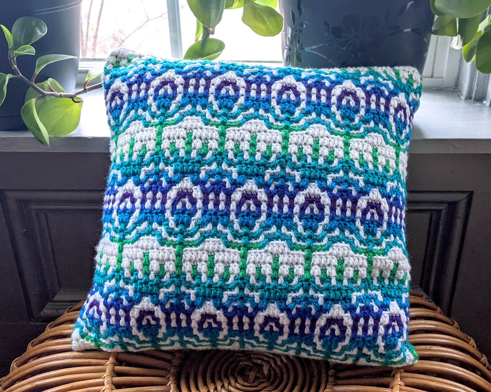 Deco Peacock Mosaic Crochet Pattern Chart by Sixel Design - Etsy