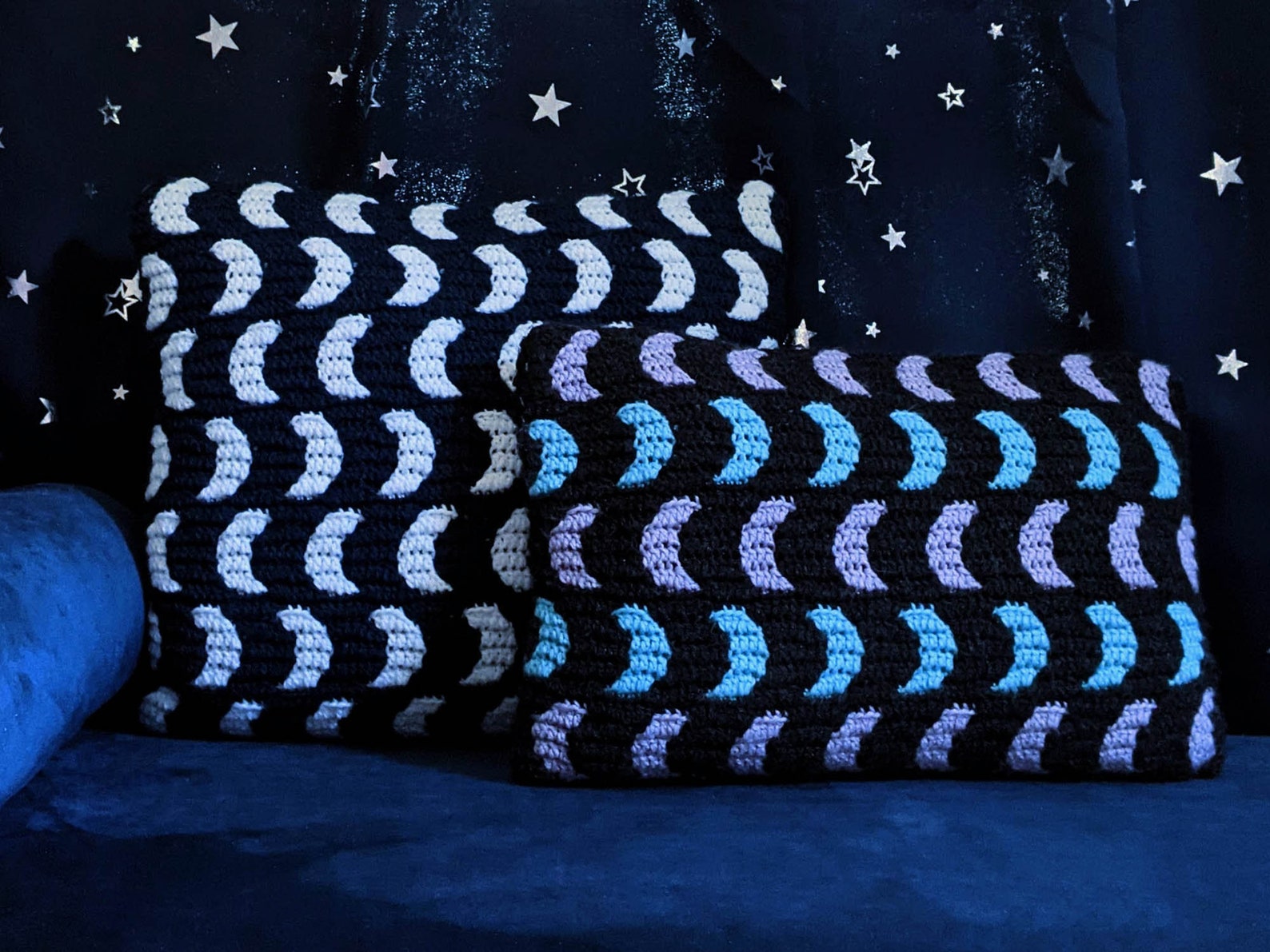 Good Night Mosaic Crochet Pattern Chart Crescent Moons by Sixel Design ...