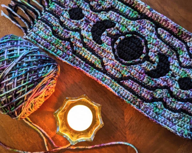 Gravity Mosaic Crochet Pattern Chart Celestial Wall Hanging Banner by ...
