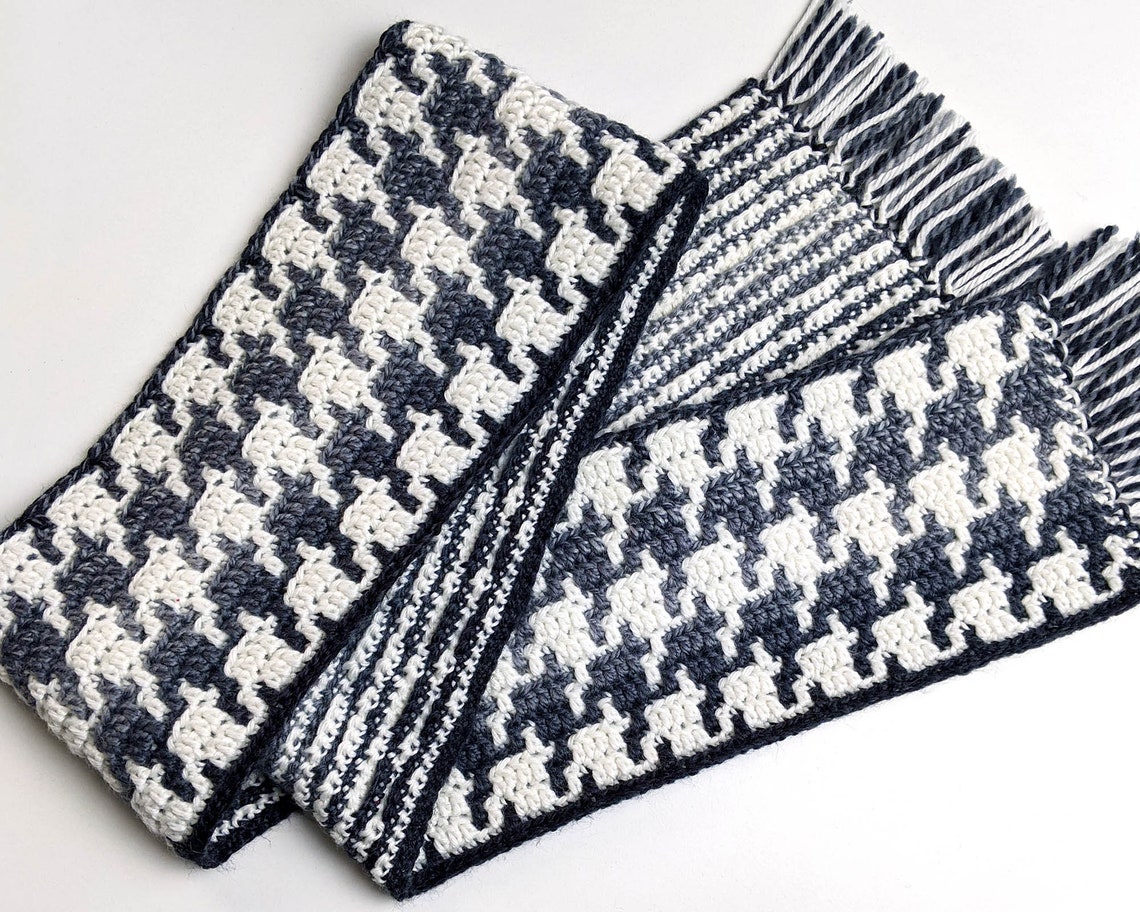 Houndstooth Mosaic Crochet Pattern Chart by Sixel Design - Etsy