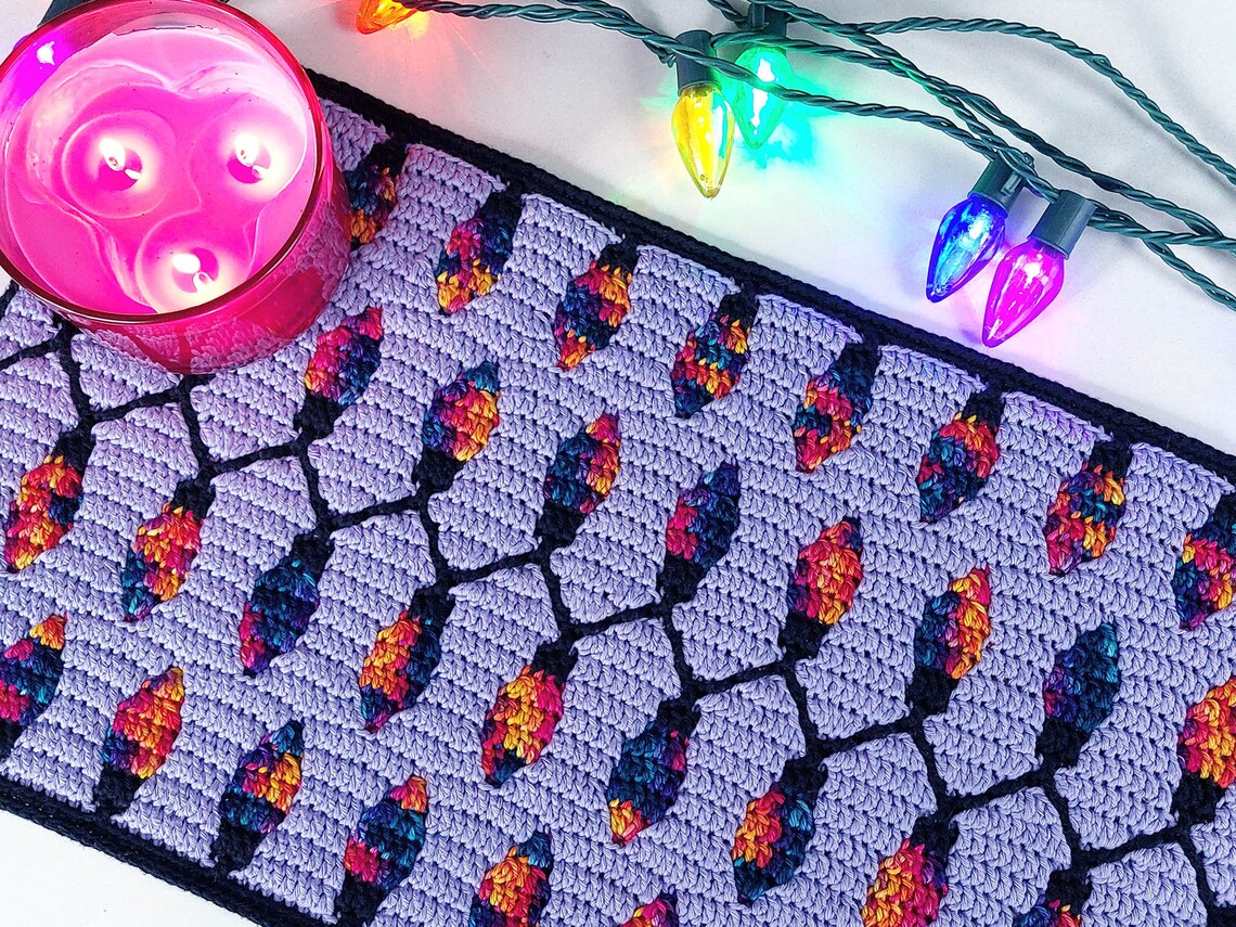 String of Lights Mosaic Crochet Pattern Chart by Sixel Design - Etsy