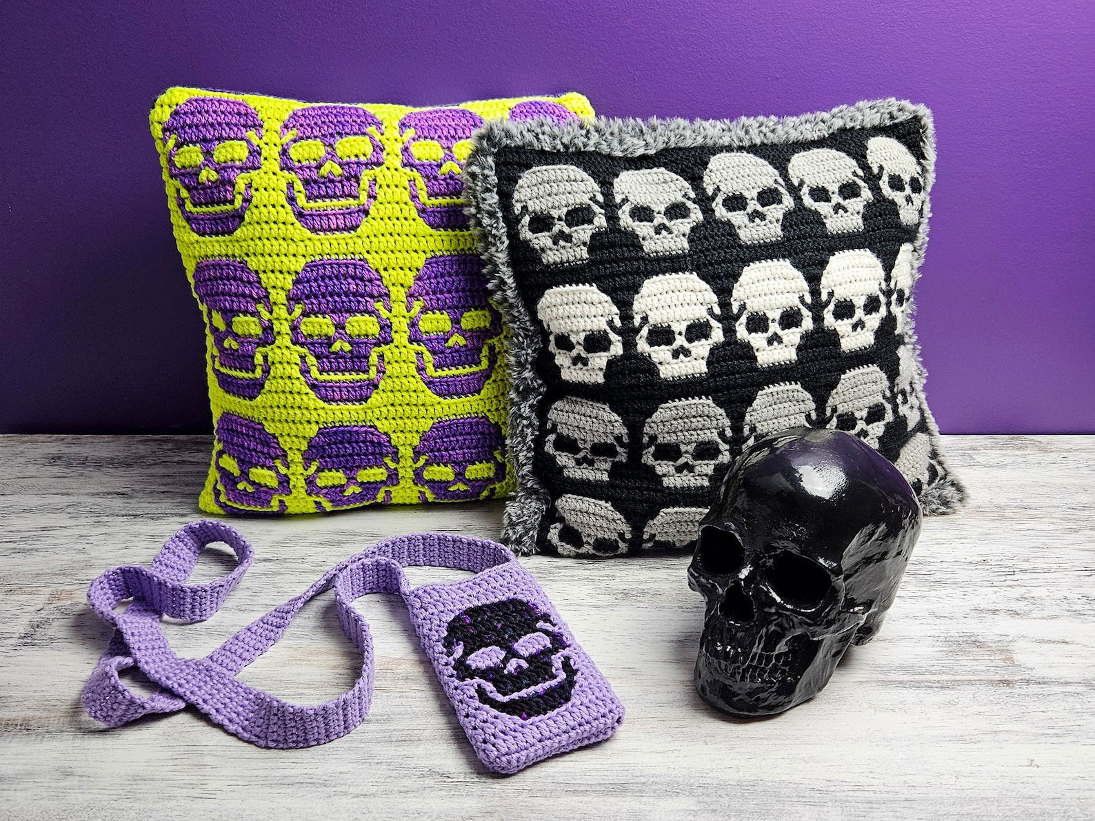 Big Skulls Mosaic Crochet Pattern Chart by Sixel Design - Etsy
