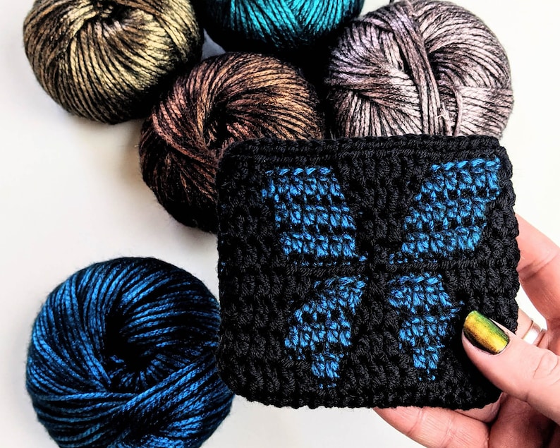 Butterfly Wings Mosaic Crochet Patterns by Sixel Design - Etsy