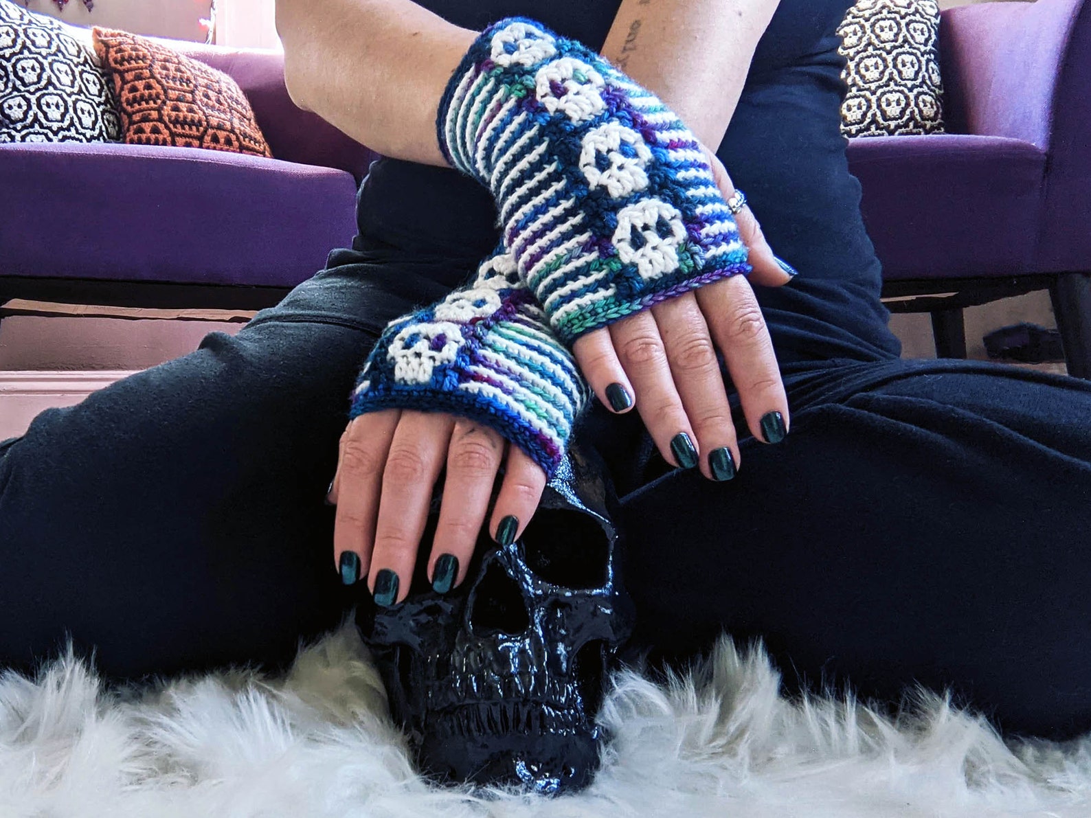 Mini Skulls Mosaic Crochet Full Pattern by Sixel Design - Etsy