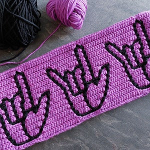 Hand Signs Mosaic Crochet Pattern Pack Charts by Sixel Design - Etsy