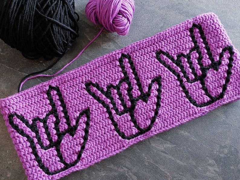 Hand Signs Mosaic Crochet Pattern Pack Charts by Sixel Design - Etsy
