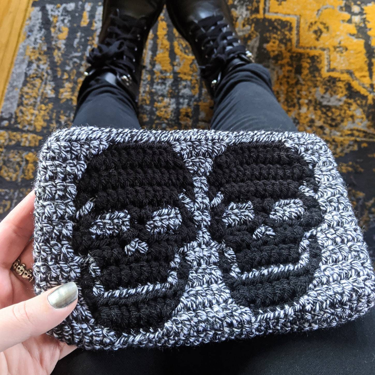 Big Skulls Mosaic Crochet Pattern Chart by Sixel | Etsy Canada