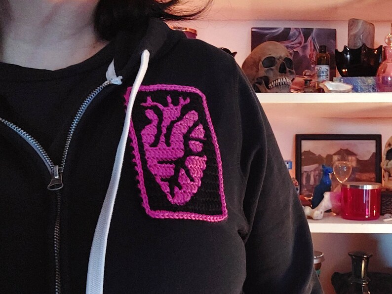 Anatomical Heart Mosaic Crochet Pattern Chart by Sixel Design - Etsy