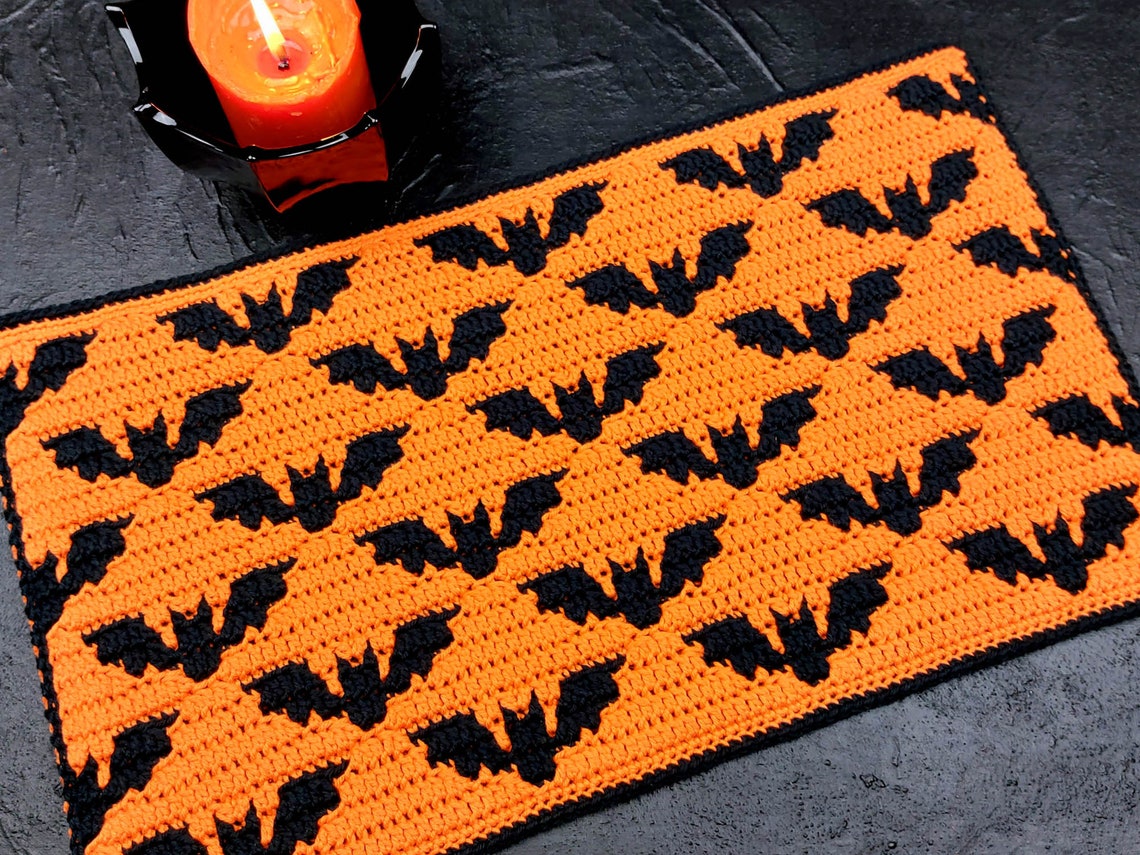 Batty Mosaic Crochet Pattern Bat Chart by Sixel Design - Etsy