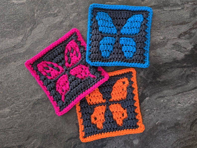 Butterfly Wings Mosaic Crochet Patterns by Sixel Design - Etsy