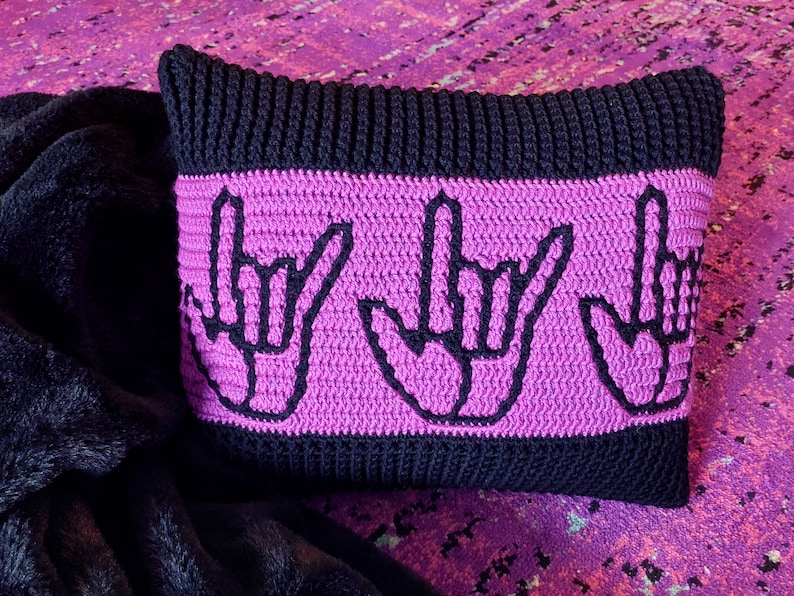 Hand Signs Mosaic Crochet Pattern Pack Charts by Sixel Design - Etsy