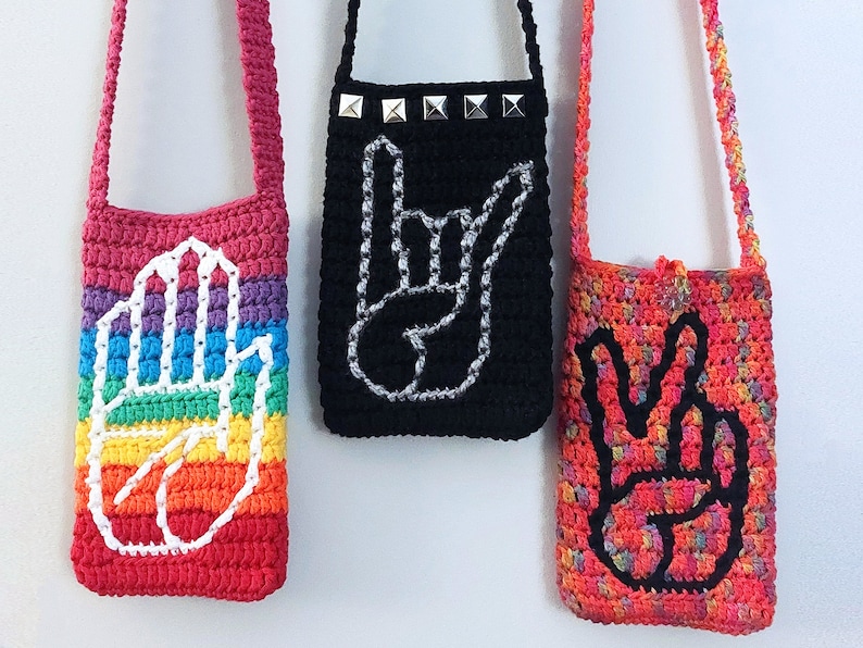 Hand Signs Mosaic Crochet Pattern Pack Charts by Sixel Design - Etsy