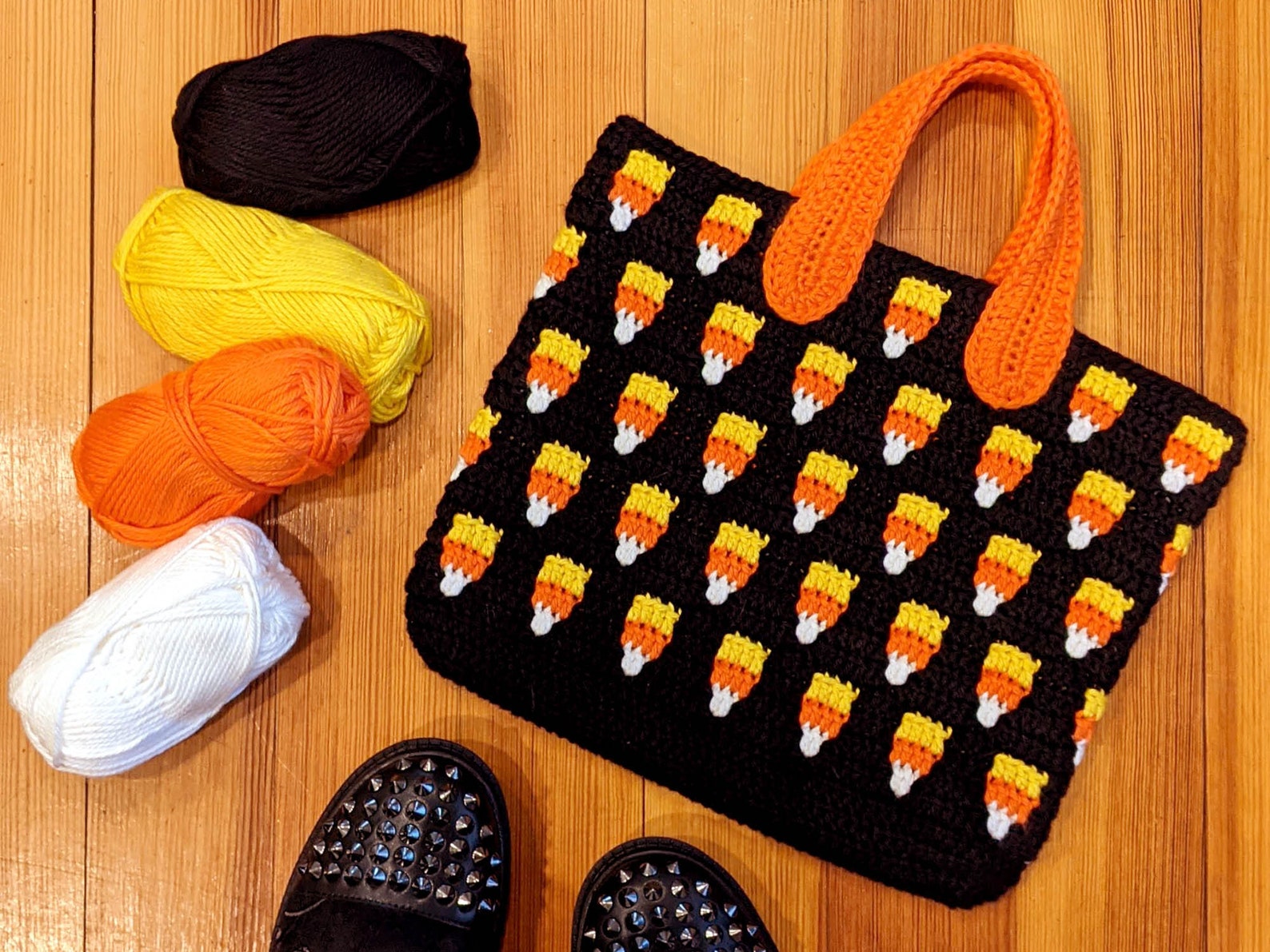 Candy Corn Mosaic Crochet Pattern Halloween Chart by Sixel Design - Etsy