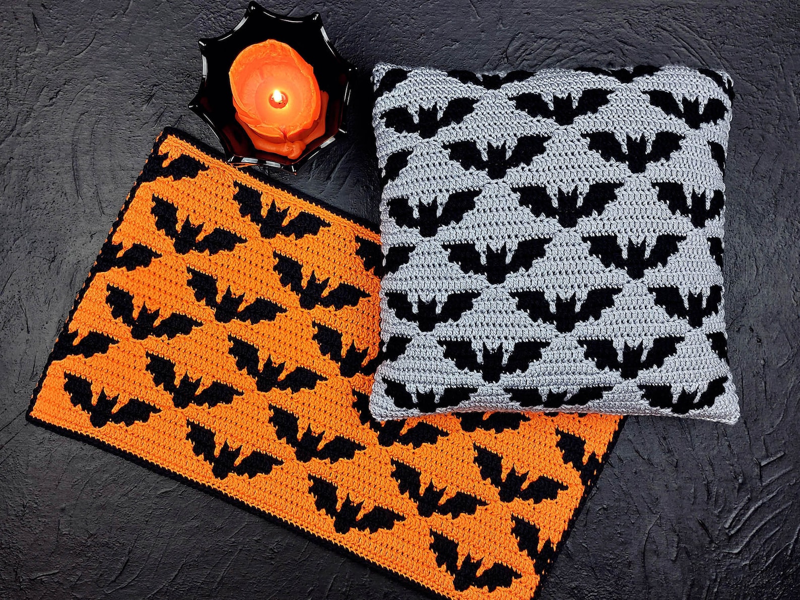 Batty Mosaic Crochet Pattern Bat Chart by Sixel Design - Etsy