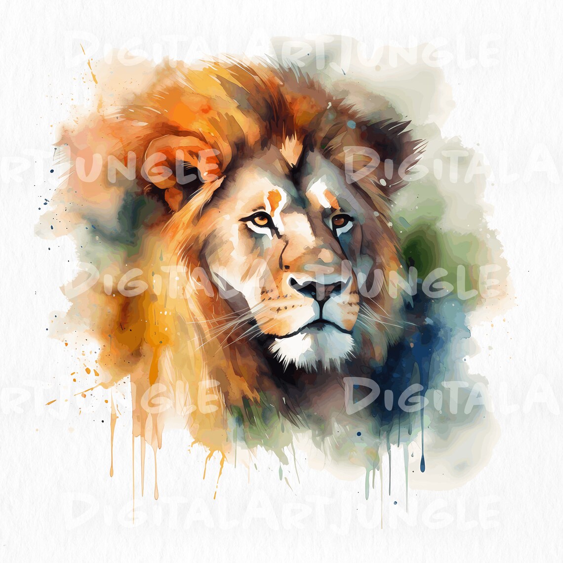 12 Lion Animal Watercolor Clipart Collection,transparent Png,high ...