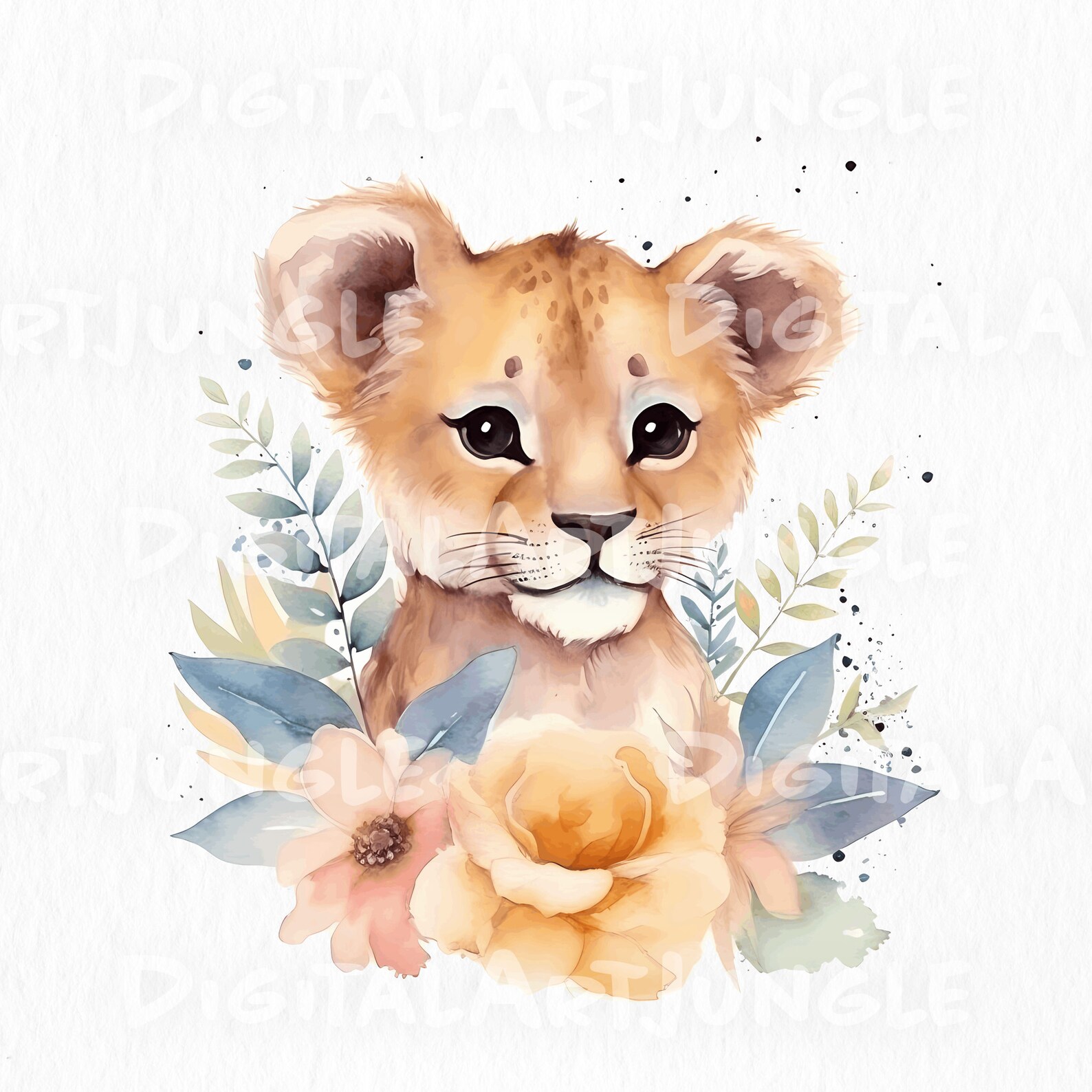 12 Lion Animal Watercolor Clipart Collection,transparent Png,high ...