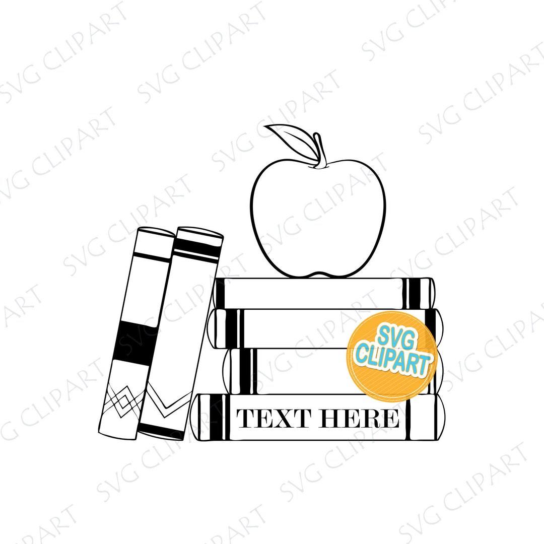 Books Monogram SVG Books Svg Back to School Vector Cut - Etsy