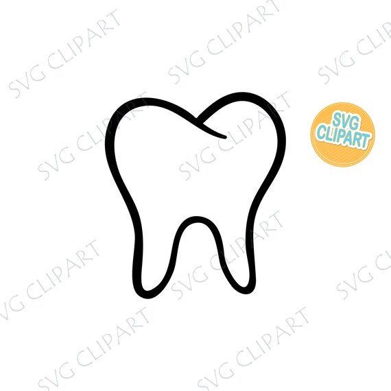 Tooth Svg Silhouette Vector Cut File Digital Download - Etsy