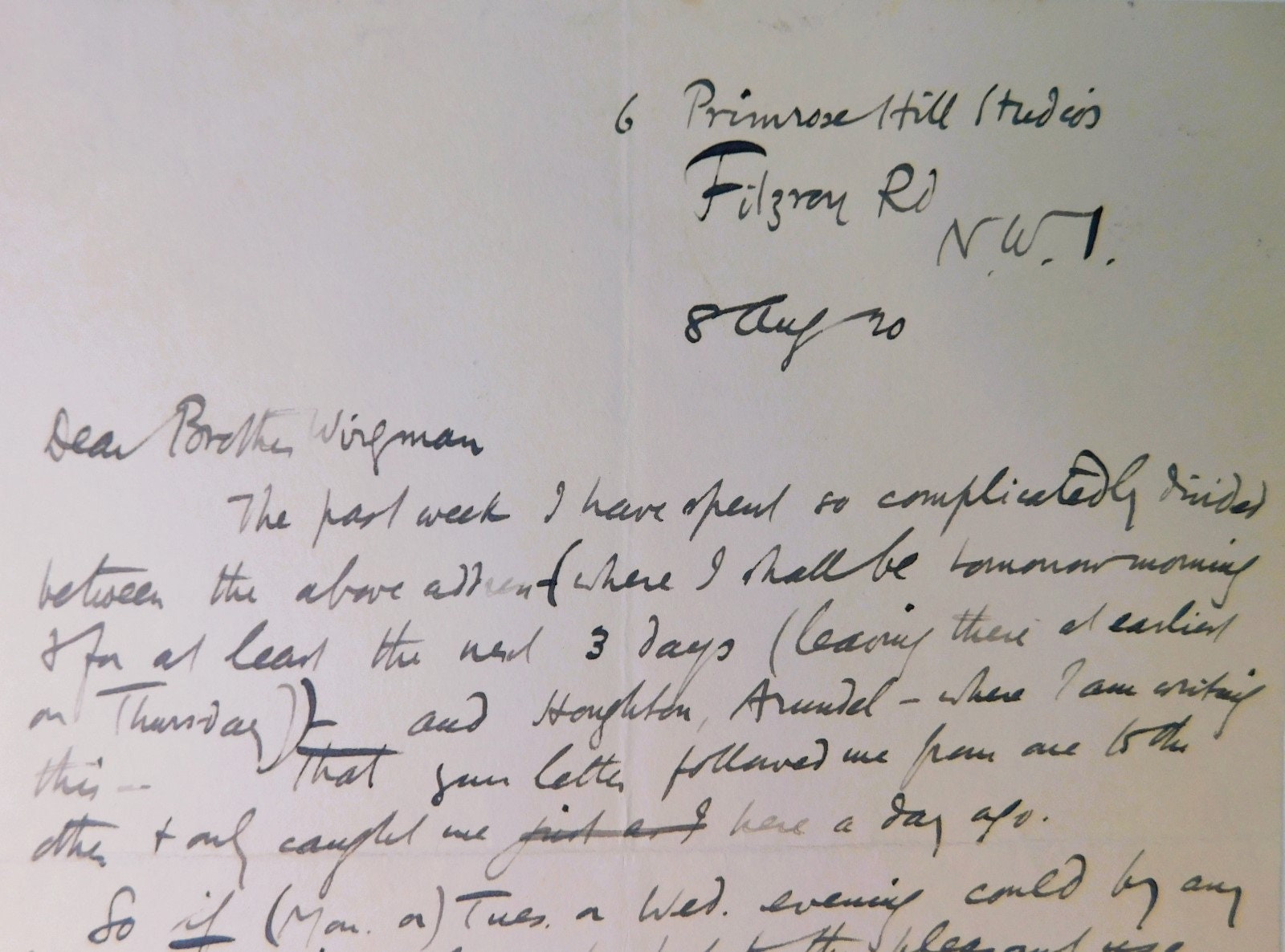 Famed British Illustrator ARTHUR RACKHAM, Autograph Letter Signed ...