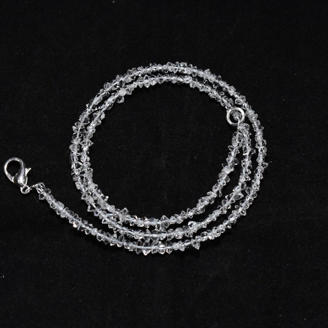 White Clear Herkimer Diamond Quartz Fancy Nugget Shape Gemstone Beads ...