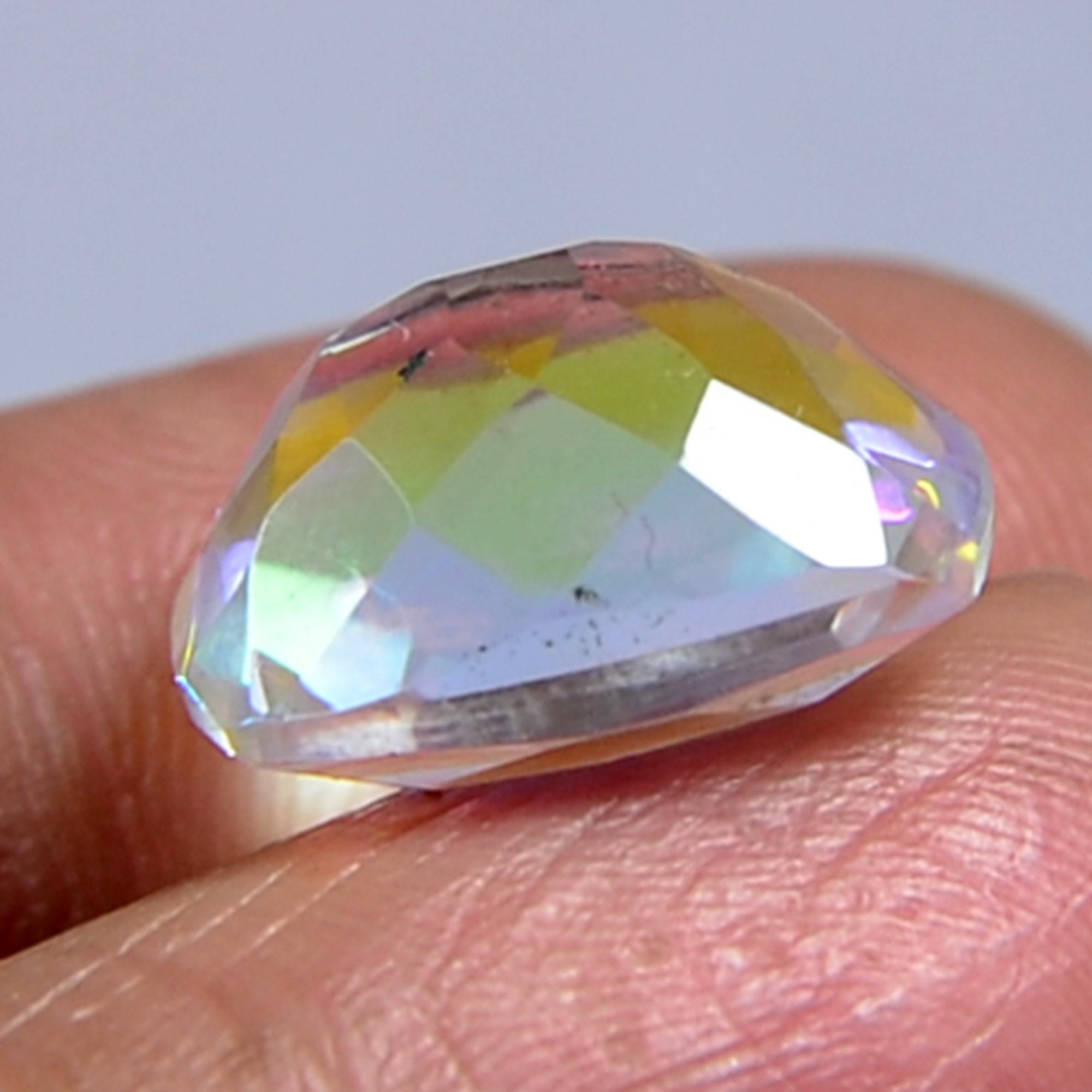 Lovely Blue Fire Mercury Mystic Topaz Oval Cushion Faceted - Etsy