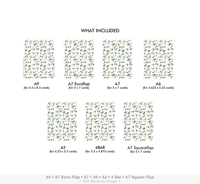 Templates A6 And A7 Euroflap Square Flap Envelope Liners Printable Envelope Liners DIY 