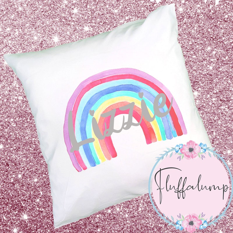 Rainbow Cushion - Etsy UK