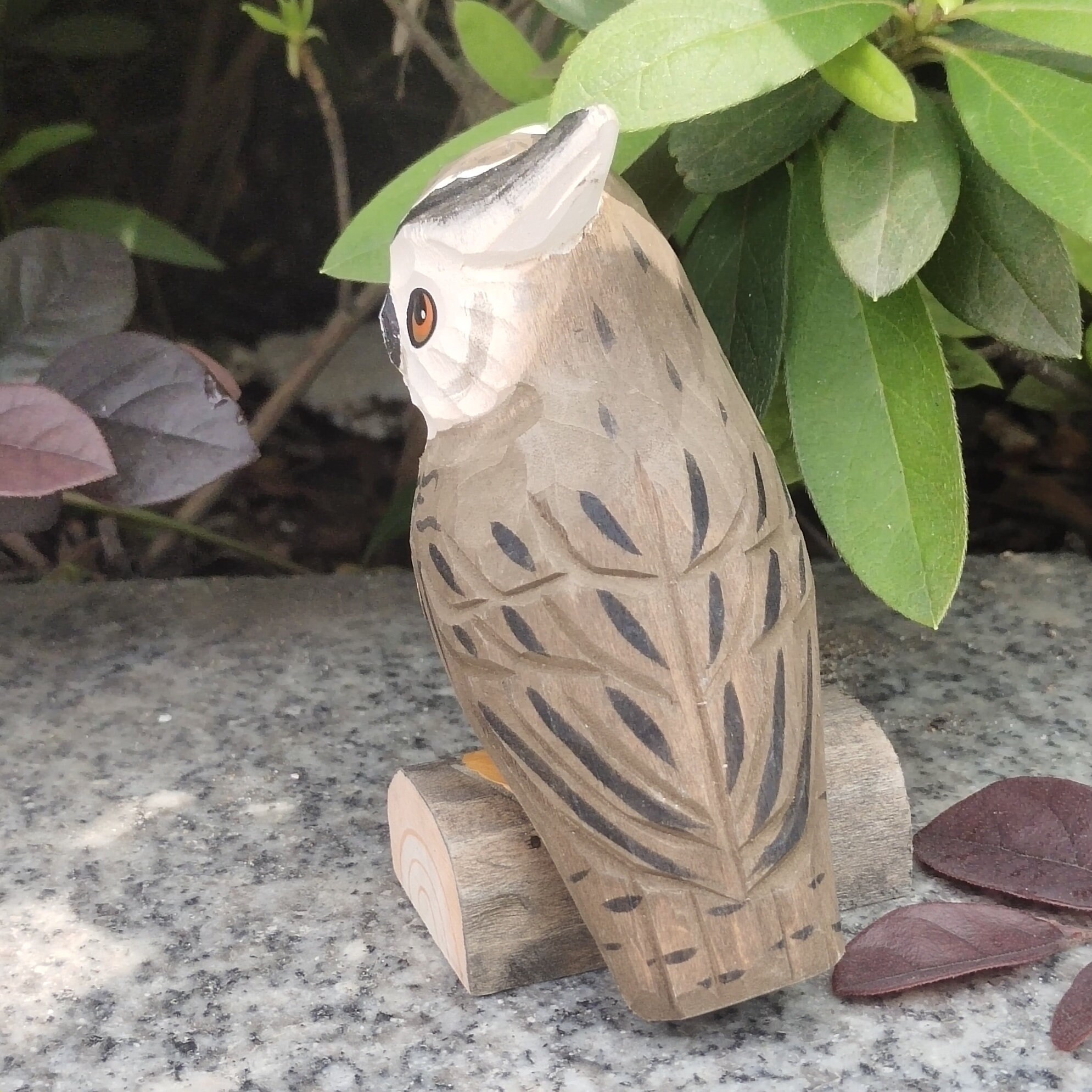 Hand Painted Wooden Owls,wooden Owls Sculpture,owls Woodcarving,owls ...