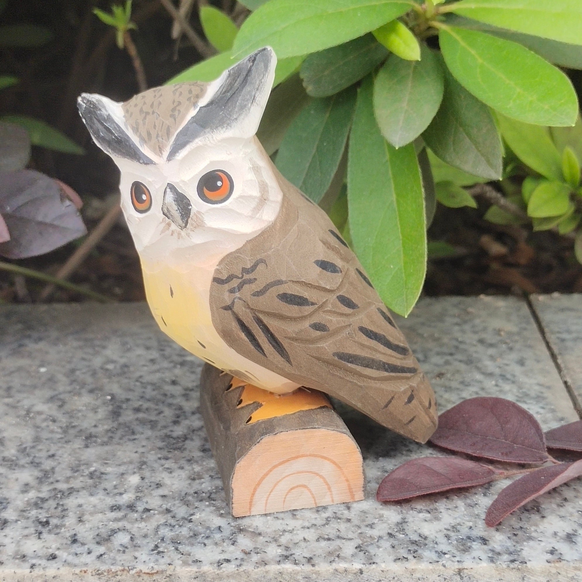Hand Painted Wooden Owls,wooden Owls Sculpture,owls Woodcarving,owls ...