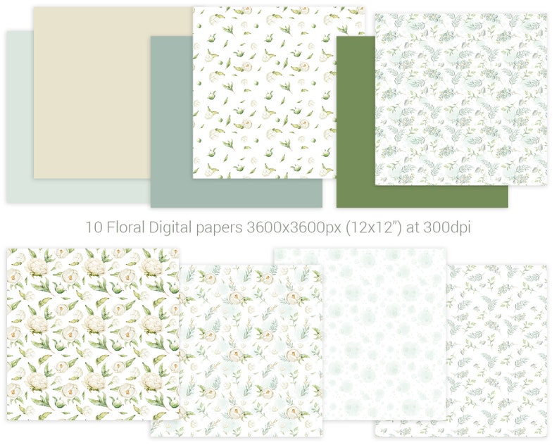 Watercolor Seamless Patterns. Baby Girls, Boys Digital Background ...