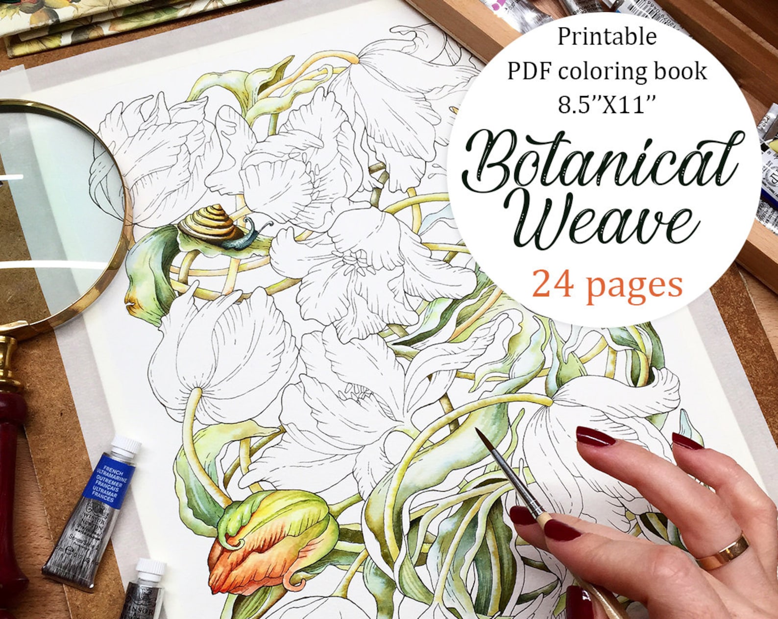 PDF Digital Adult Coloring Book Floral Arrangements - Etsy