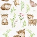Watercolor Woodland Cute Animals, Baby Deer, Fawn Forest Clip Art. Kids ...