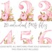 Watercolor Numbers Clipart Number Clip Art Pink Girls Symbols - Etsy UK