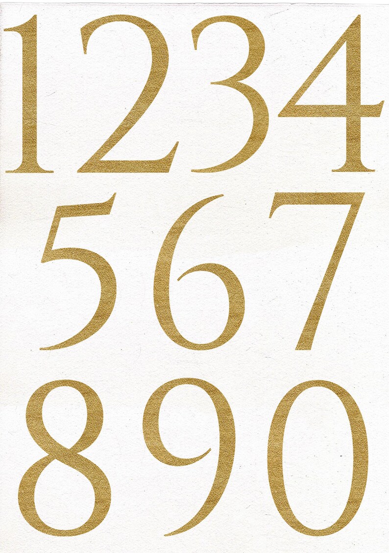 Golden Numbers Clip Art Golden Clipart. | Etsy